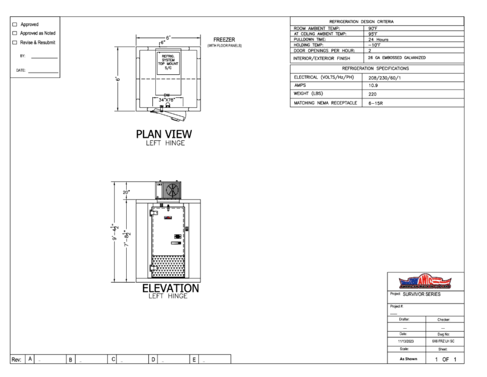 Survival Series Home Walk In Cooler / Freezer | American Walk In Coolers