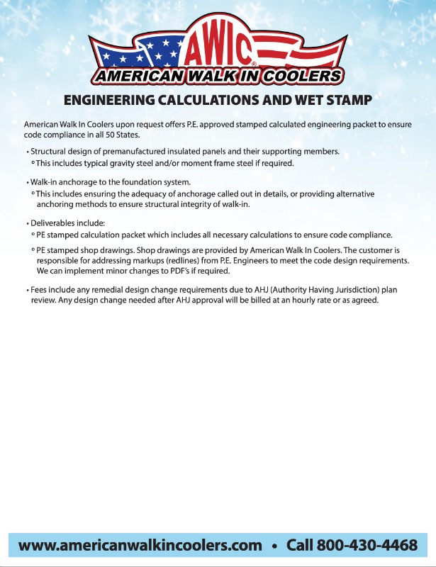 AWIC Product Information | American Walk In Coolers